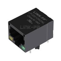 China LPJ0012NDNL 10/100 Base-T Tab Down Yellow/Green Led 1x1 Port Unshielded RJ45 Jack for sale