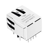 China LPJ0026GBNL 10/100 Base-T Tab Down Green/Yellow Led 1x1 Port Cat5e RJ45 Through Connector for sale