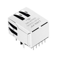 China LPJ0112GDNL 10/100 Base-T Tab Down Single Port Rectifier Diode POE RJ45 Pass Through Connector Yellow/Green Led for sale