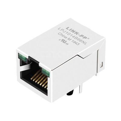 China LPJ1014B66NL 10/100 Base-T Tab Up Green/Green Led 1x1 Port RJ45 Jack Connector for sale