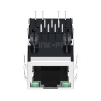 China LPJ1014B66NL 10/100 Base-T Tab Up Green/Green Led 1x1 Port RJ45 Jack Connector for sale