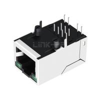 China LPJ1014B66NL 10/100 Base-T Tab Up Green/Green Led 1x1 Port RJ45 Jack Connector for sale