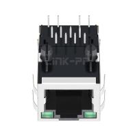 China LPJ1026AWNL 10/100 Base-T Tab Up 1x1 Port RJ45 Female Connector With Green/Green Led for sale