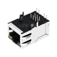China LPJ6014A175NL 10/100 Base-T RJ45 1x1 Port Ethernet Modular Jack Tab Up Green/Yellow Led for sale