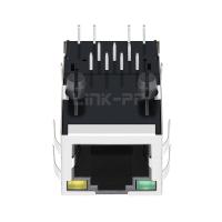 China LPJ6014A175NL 10/100 Base-T RJ45 1x1 Port Ethernet Modular Jack Tab Up Green/Yellow Led for sale