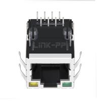 China LPJ16614-9AENL 10/100 Base-T Tab Up Single Port Magnetic RJ45 Jack With Green/Yellow Led for sale