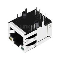 China LPJ16614-9AENL 10/100 Base-T Tab Up Single Port Magnetic RJ45 Jack With Green/Yellow Led for sale