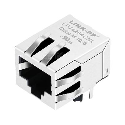 China LPJ4284CNL RJ45 PoE MagJack With 10/100 Base-T Tab Down Without Led for sale