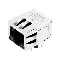 China LPJF0011GDNL 10/100 Base-T Tab Down Single Port RJ45 Female Connector With Yellow/Green Led for sale