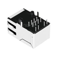 China LPJ1052A80NL 10/100 Base-T Tab UP Red/Green Led Single Port Shielded RJ45 Female connector for sale