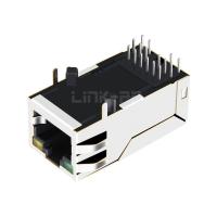 China LPJK0010AHNL 10/100 Base-T Tab Up Green/Yellow Led 1x1 Port POE RJ45 Network Jack for sale
