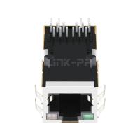 China 0826-1L1T-57-F Compatible LPJK1014A8NL 10/100 Base-T Tab Up Single Port POE RJ45 jack Green/Green&Yellow Led for sale