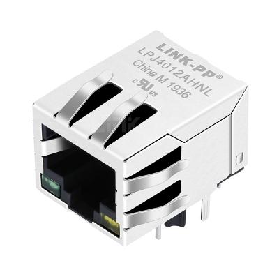 China LPJ4012AHNL 10/100 Base-T Tab Down Single Port RJ45 Female Connector With Green/Yellow Led for sale