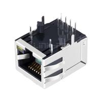 China LPJ4012AHNL 10/100 Base-T Tab Down Single Port RJ45 Female Connector With Green/Yellow Led for sale