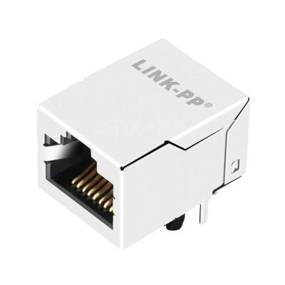 China LPJ16204DNL 10/100 Base-T Tab UP Without Led Single Port PoE RJ45 Female Connector for sale
