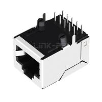 China LPJ16204DNL 10/100 Base-T Tab UP Without Led Single Port PoE RJ45 Female Connector for sale