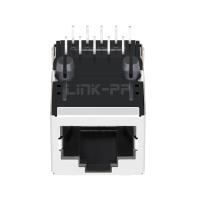 China LPJ16204DNL 10/100 Base-T Tab UP Without Led Single Port PoE RJ45 Female Connector for sale