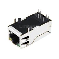 China 0826-1AX1-47-F 10/100 Base-T Tab Up Single Port Integrated Connector Rj45 jack With Green/Yellow Led for sale