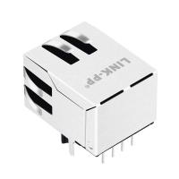 China LPJ4514CNL 10/100 Base-T Tab Down Without Led Single Port PoE+ RJ45 Connector Magjack for sale