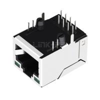 China LPJ162347BFNL 10/100 Base-T Tab UP Single Port RJ45 Magnetic Jack Green/Green LED for sale