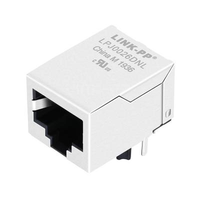 China LPJ0026DNL 10/100 Base-T Tab Down Without Led 1 Port RJ45 Jack Female Connector for sale