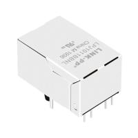 China LPJ1011BBNL 100 Base-T Single Port RJ45 Jack with Transformer Tab Up Green/Yellow Led for sale
