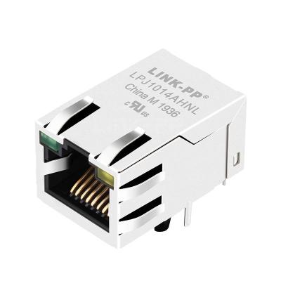 China LPJ1014AHNL RJ45 Jack 10/100 Base-T With Integrated Magnetic Tab Up Green/Yellow Led for sale
