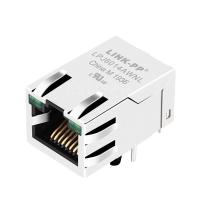 China LPJ6014AWNL 10/100 Base-T Single Port RJ45 Jack with Transformer Tab Up Green/Green Led for sale