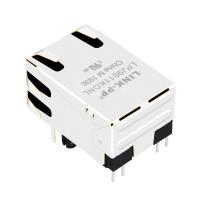 China LPJ9011KONL 10/100 Base-T Single Port RJ45 Connector Module Tab Up Orange&Green/Yellow Led for sale