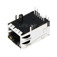 China LPJ9011KONL 10/100 Base-T Single Port RJ45 Connector Module Tab Up Orange&Green/Yellow Led for sale
