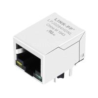 China HR861153A Compatible LINK-PP LPJ0284HDNL 10/100 Base-T POE RJ45 Jack With Integrated Magnetics Tab Down Yellow/Green Led for sale