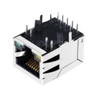 China HR861153A Compatible LINK-PP LPJ0284HDNL 10/100 Base-T POE RJ45 Jack With Integrated Magnetics Tab Down Yellow/Green Led for sale