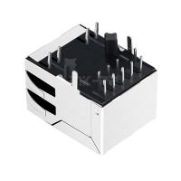 China HR861153A Compatible LINK-PP LPJ0284HDNL 10/100 Base-T POE RJ45 Jack With Integrated Magnetics Tab Down Yellow/Green Led for sale
