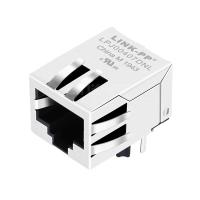 China LPJ00407CNL RJ45 Connector with 10/100 Base-T Integrated Magnetics Tab Down Single Port Without Led for sale
