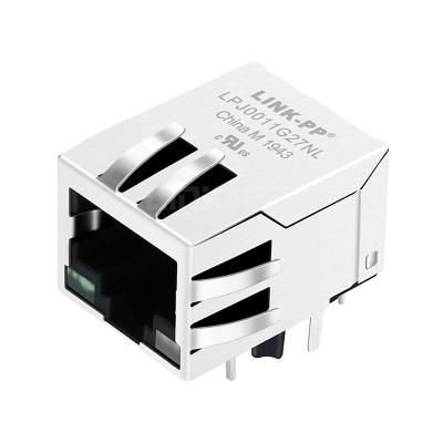 China Halo HFJ11-2450E-L17RL Compatible LINK-PP LPJ0011G27NL 10/100 Base-T Single Port RJ45 MagJack Tab Down Green/Orange&Green Leds for sale