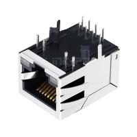 China LPJ4011G4NL 10/100 Base-T RJ45 Jack Connector Single Port Tab Down Green&Yellow/Green&Yellow Leds for sale