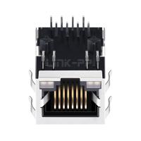 China LPJ4011G4NL 10/100 Base-T RJ45 Jack Connector Single Port Tab Down Green&Yellow/Green&Yellow Leds for sale
