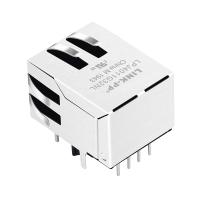 China LPJ4011G32NL RJ45 Jack with 10/100 Base-T Integrated Magnetics Tab Down Green/Yellow&Green Leds for sale
