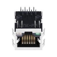 China LPJ4011G32NL RJ45 Jack with 10/100 Base-T Integrated Magnetics Tab Down Green/Yellow&Green Leds for sale