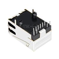 China LPJ2011KWNL 10/100 Base-T Single Port Integrated Magnetic RJ45 Jack Tab Up Green/Green Led for sale