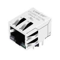China Pulse JKM-0013NL Compatible LINK-PP LPJG0811G7NL 100/1000 Base-T Tab Down Green&Yellow/Green Led One Port RJ45 Female PCB Connector for sale