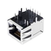 China Tyco 1840475-6 Compatible LINK-PP LPJG0833G4NL 100/1000 Base-T Tab Down G&Y/G&Y Led One Port Shielded RJ45 PCB Connector for sale