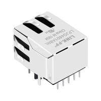 China XFMRC XFGIG8M-CAGY1-4MS Compatible LINK-PP LPJG4801ABNL 100/1000 Base-T Tab Down G/Y Led 1 Port Ethernet Connector RJ45 Magjack for sale