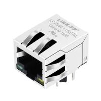 China BelFuse C-2250022 Compatible LINK-PP LPJG0811GENL 100/1000 Base-T Tab Down Green/Yellow Led 1x1 Port 10 Pin RJ 45 Female Connector for sale