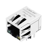 China BelFuse SI-61032-F Compatible LINK-PP LPJG0856GENL 100/1000 Base-T Tab Down Green/Yellow Led 1x1 Ethernet Port RJ45 Modular Socket for sale