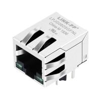 China Halo HFJ11-1G02 Compatible LINK-PP LPJG0805GFNL 100/1000 Base-T Tab Down Green/Green Led Single Port Ethernet Connectors RJ-45 Jacks for sale