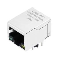 China Hanrun HR911131A Compatible LINK-PP LPJG0801FBNL 100/1000 Base-T Tab Down Green/Yellow Led 1 Port Jack RJ45 ICM Connector for sale