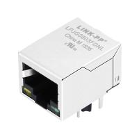 China Hanrun HY911137A Compatible LINK-PP LPJG0803FDNL 100/1000 Base-T Tab Down Yellow/Green Led Single Port Shielded RJ 45 Networking for sale