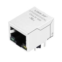 China RB1-946BAK1A Compatible LINK-PP LPJG0803HENL 100/1000 Base-T Single Port RJ45 Jack With Magnetics Tab Down Green/Yellow Led for sale