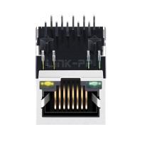 China Hanrun HR911130A Compatible LINK-PP LPJG0806FBNL RJ45 Gigabit Magnetics Jack Tab Down Green/Yellow Led for sale